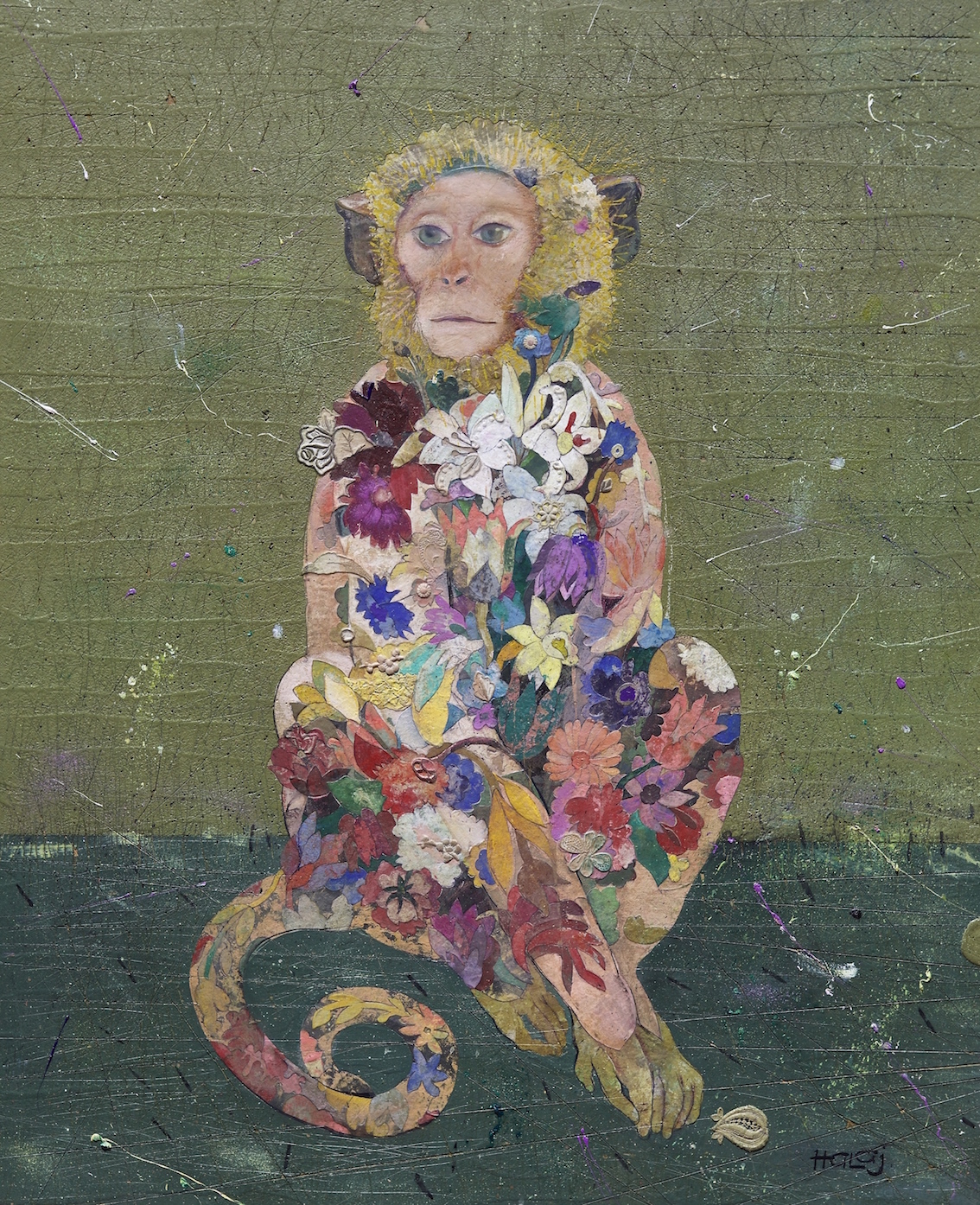 Floral Monkey | Minas Halaj Art